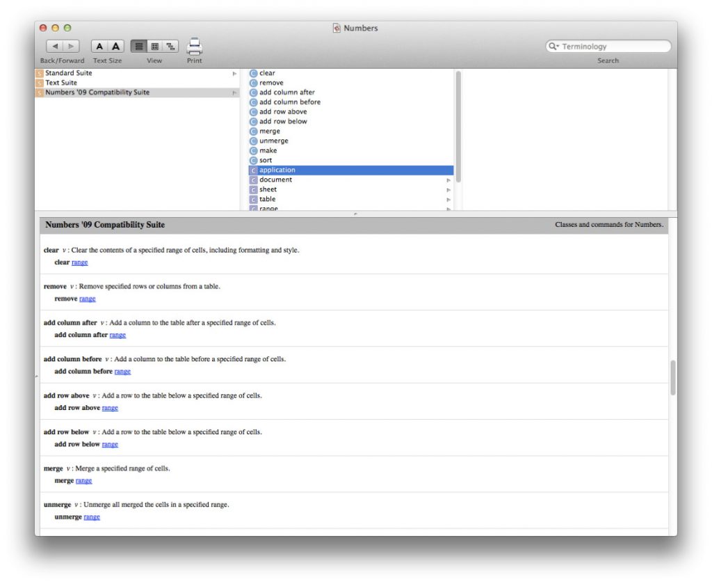 Numbers : le retour d'AppleScript